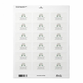 White Rose Address Labels | Zazzle