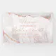 White & Rose Gold Agate Marble Wedding Welcome Banner | Zazzle