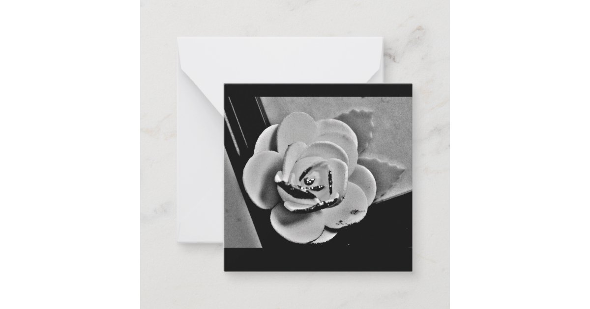 White Rose Note Card | Zazzle
