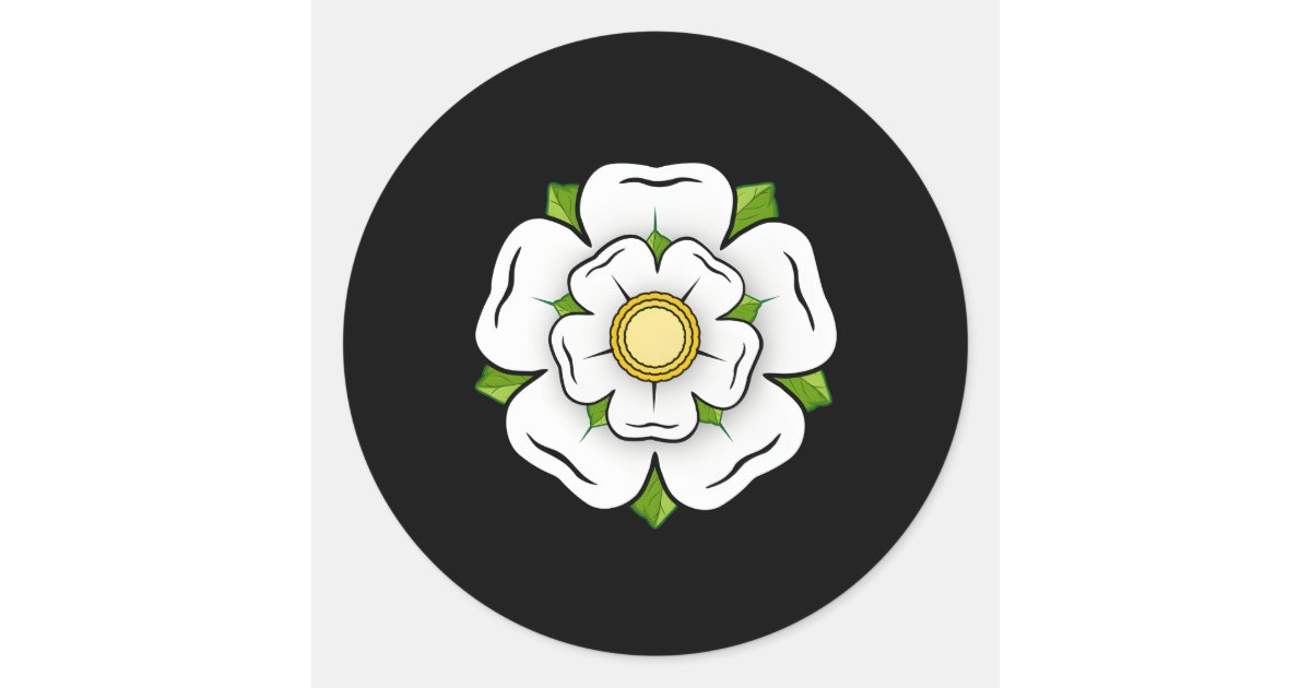 White Rose Of York British Yorkshire Symbol Flag O Classic Round ...