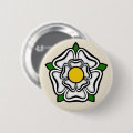 White Rose of York, England Emblem of Royalty Button | Zazzle