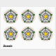 White Rose of York, England Emblem of Royalty Classic Round Sticker ...