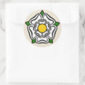 White Rose of York, England Emblem of Royalty Classic Round Sticker ...