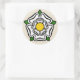 White Rose of York, England Emblem of Royalty Classic Round Sticker ...