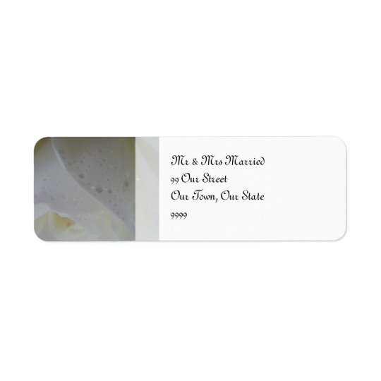 White Rose Petal Wedding Label | Zazzle.com