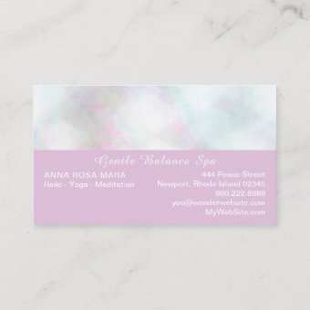 White Rose Pink Pastel Holistic Life Coach Business Card | Zazzle