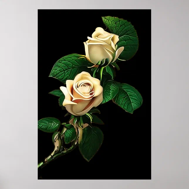 White Rose Poster | Zazzle