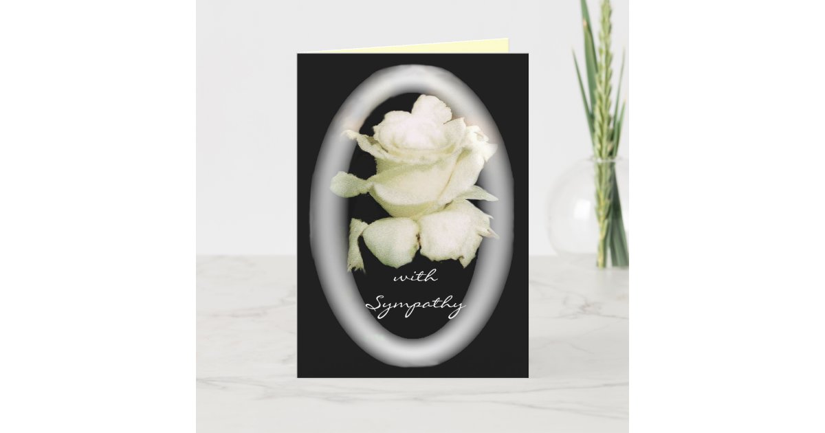 White Rose Sympathy Card | Zazzle