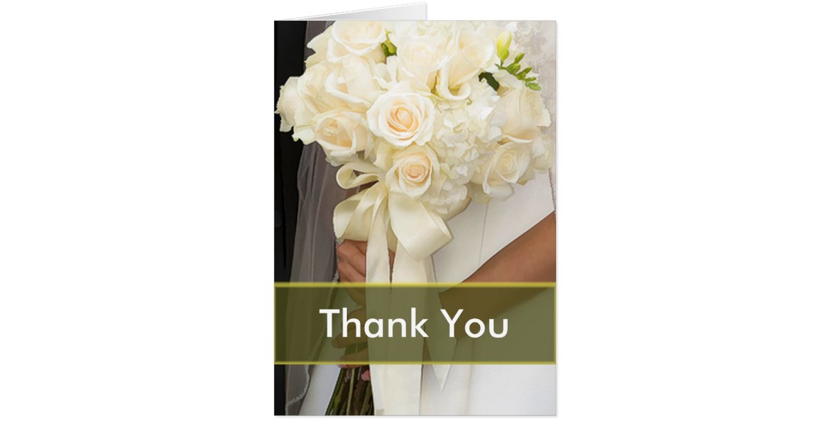 White Rose Thank You Notes Template | Zazzle