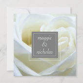 White Rose Wedding Invitation | Zazzle