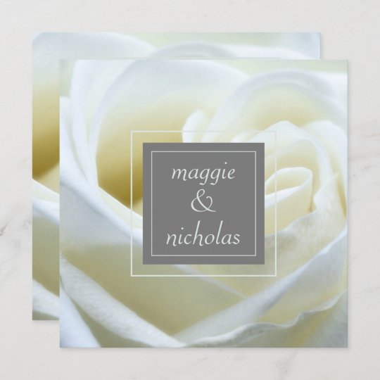 White Rose Wedding Invitation | Zazzle.com