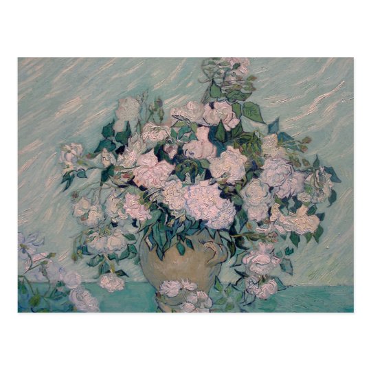 white roses-1890-vincent van gogh postcard | Zazzle.com