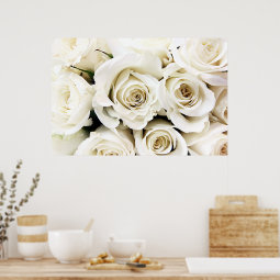 White Roses Poster | Zazzle