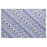 Navy Blue and Silver Art Deco Diamond Pattern Fabric | Zazzle