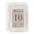 White Rustic Frame & Burlap Print Table Number For | Zazzle