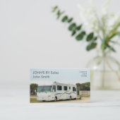 White RV camper Business Card | Zazzle