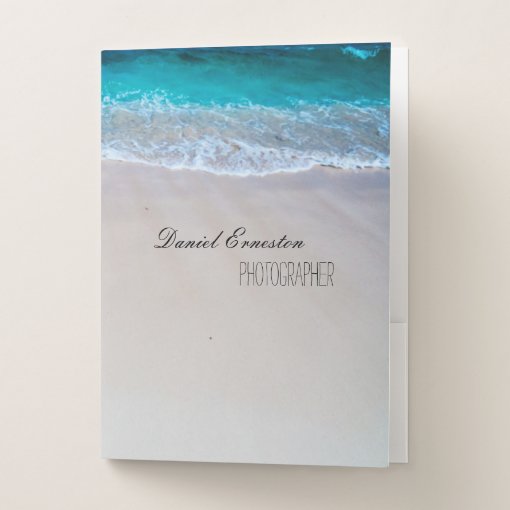 White Sand Beach Pocket Folder | Zazzle