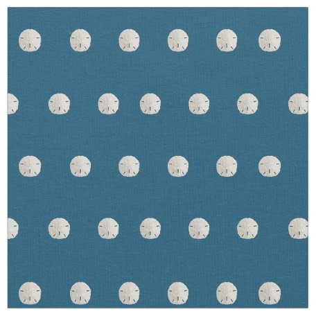 Sand Dollars Pattern Blue Fabric | Zazzle