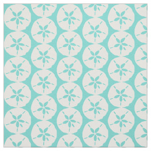 Sand Dollars Pattern Blue Fabric | Zazzle