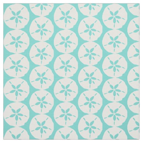 Sand Dollars Pattern Blue Fabric | Zazzle