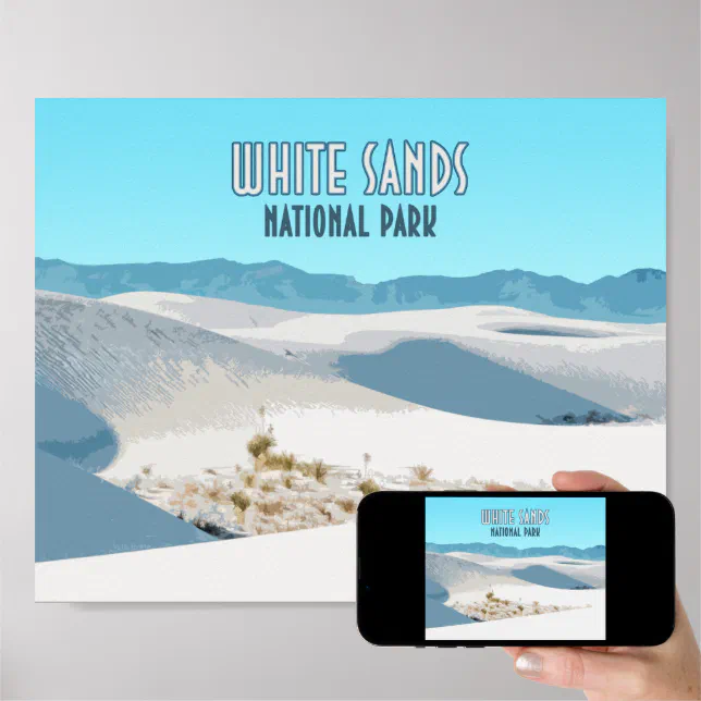 White Sands National Park New Mexico Poster | Zazzle