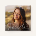 White Script Photo Graduation Party Guest Book | Zazzle