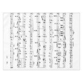 White Sheet Music Tablecloth | Zazzle
