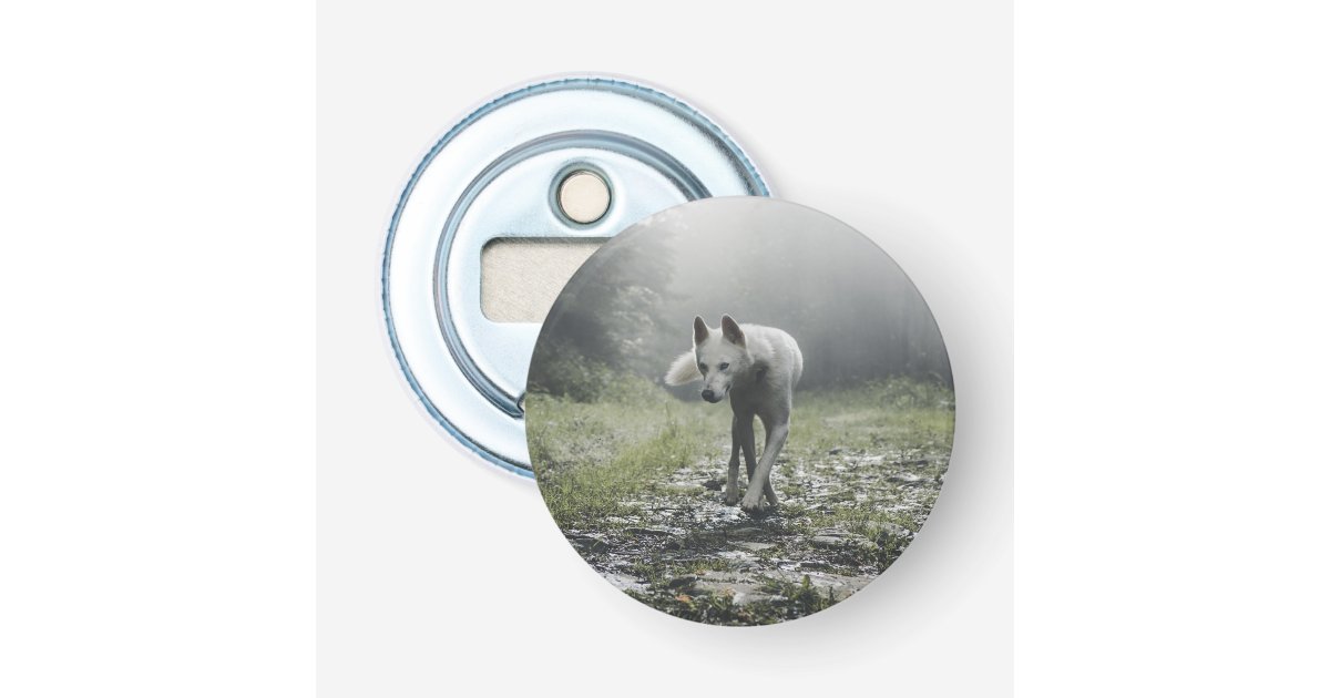 White Siberian Husky Bottle Opener | Zazzle