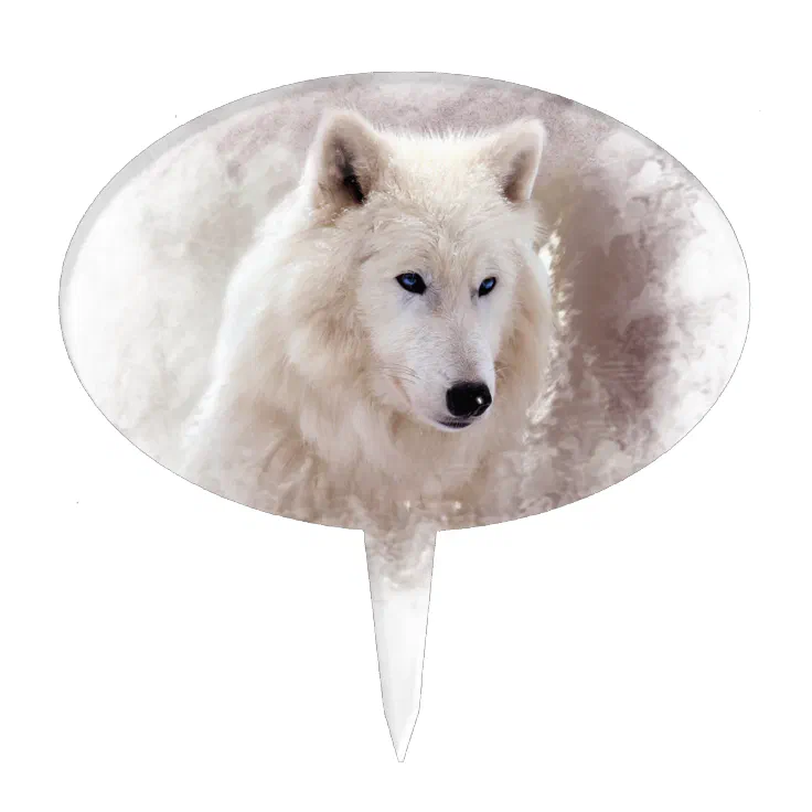 WHITE SIBERIAN HUSKY. CAKE TOPPER | Zazzle