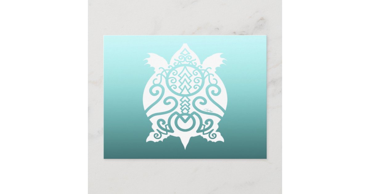 White Silhouette Snapper Turtle Postcard | Zazzle