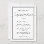 White Simple Elegant Retirement Dinner Invitation | Zazzle