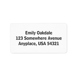 Plain Address Labels | Zazzle