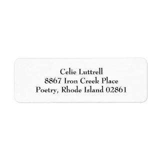 Plain White Shipping, Address, & Return Address Labels | Zazzle