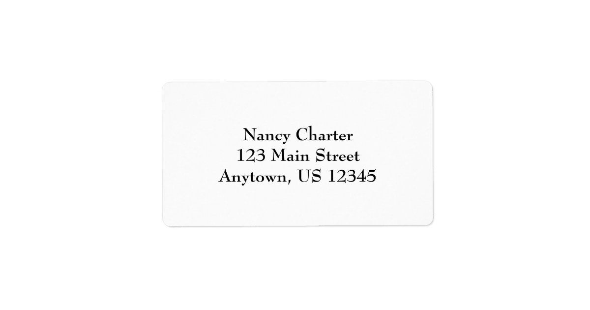 White Simple Plain Shipping Labels | Zazzle