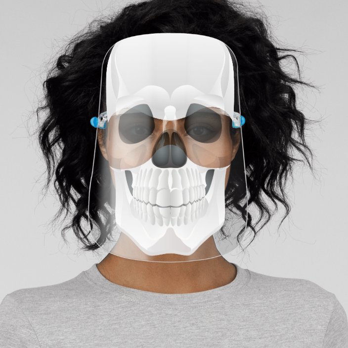 White Skull Face Shield | Zazzle.com