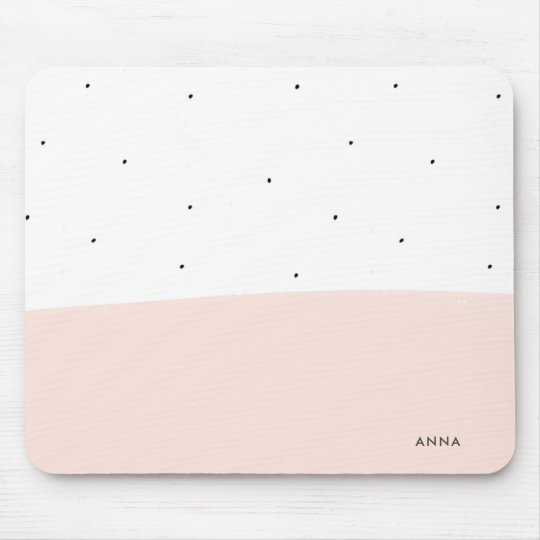 White & soft pink brushstrokes modern design mouse pad | Zazzle.com