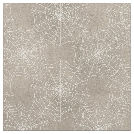 White Spider Web Halloween Fabric | Zazzle.com