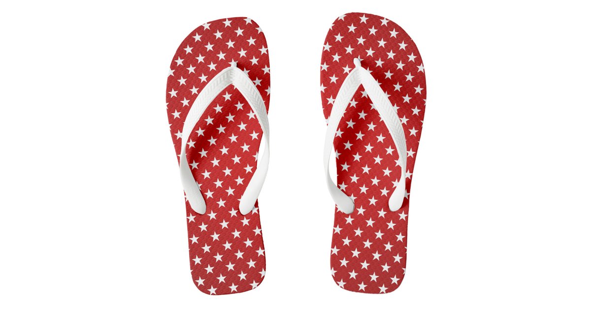 White Star Flip Flops | Zazzle
