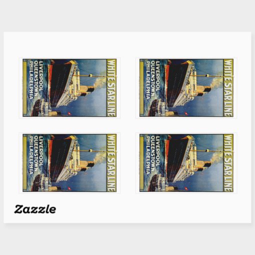 White Star Line Rectangular Sticker | Zazzle