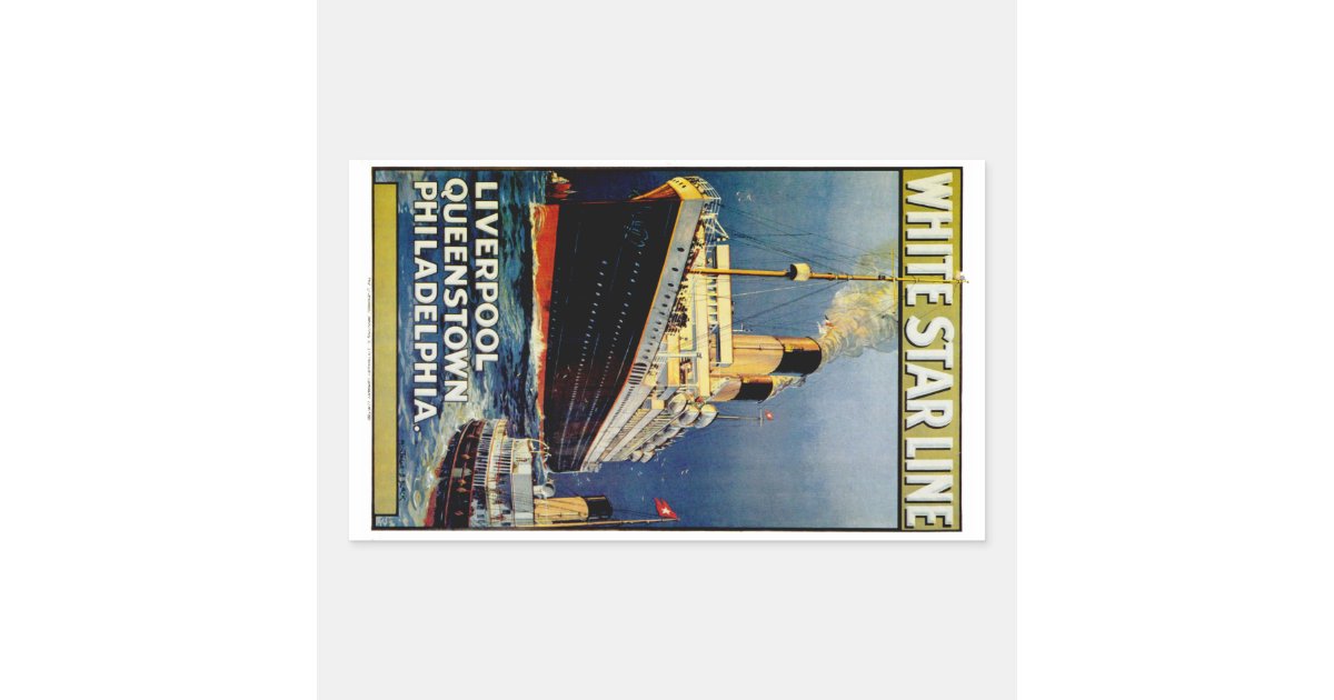 White Star Line Rectangular Sticker | Zazzle