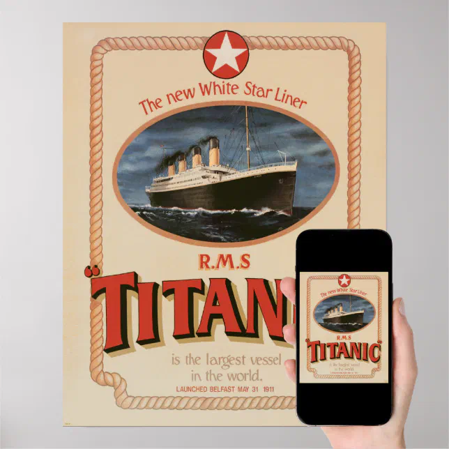White Star Line RMS Titanic Poster | Zazzle