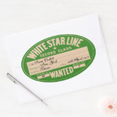 White Star Line (To customize) Oval Sticker | Zazzle