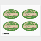 White Star Line (To customize) Oval Sticker | Zazzle