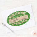 White Star Line (To customize) Oval Sticker | Zazzle