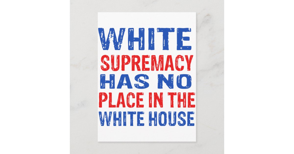 white supremacy design postcard | Zazzle