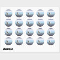 White Swan in Full Flight Classic Round Sticker | Zazzle