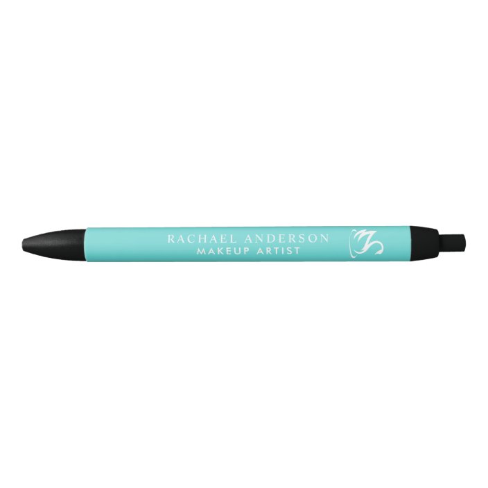 White Swan on Robin Egg Blue Minimalist Black Ink Pen | Zazzle.com
