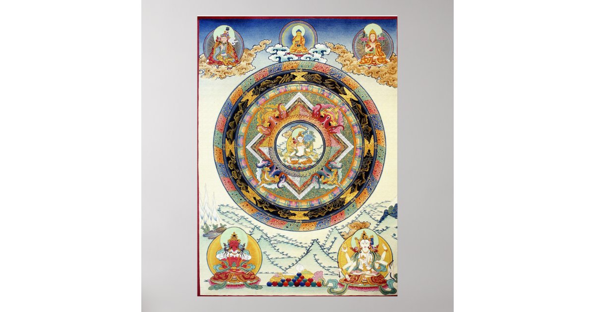 White Tara Mandala Poster | Zazzle