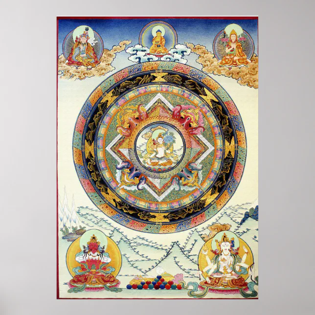 White Tara Mandala Poster | Zazzle