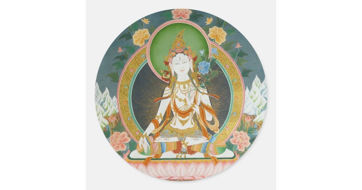 White Tara Stickers | Zazzle
